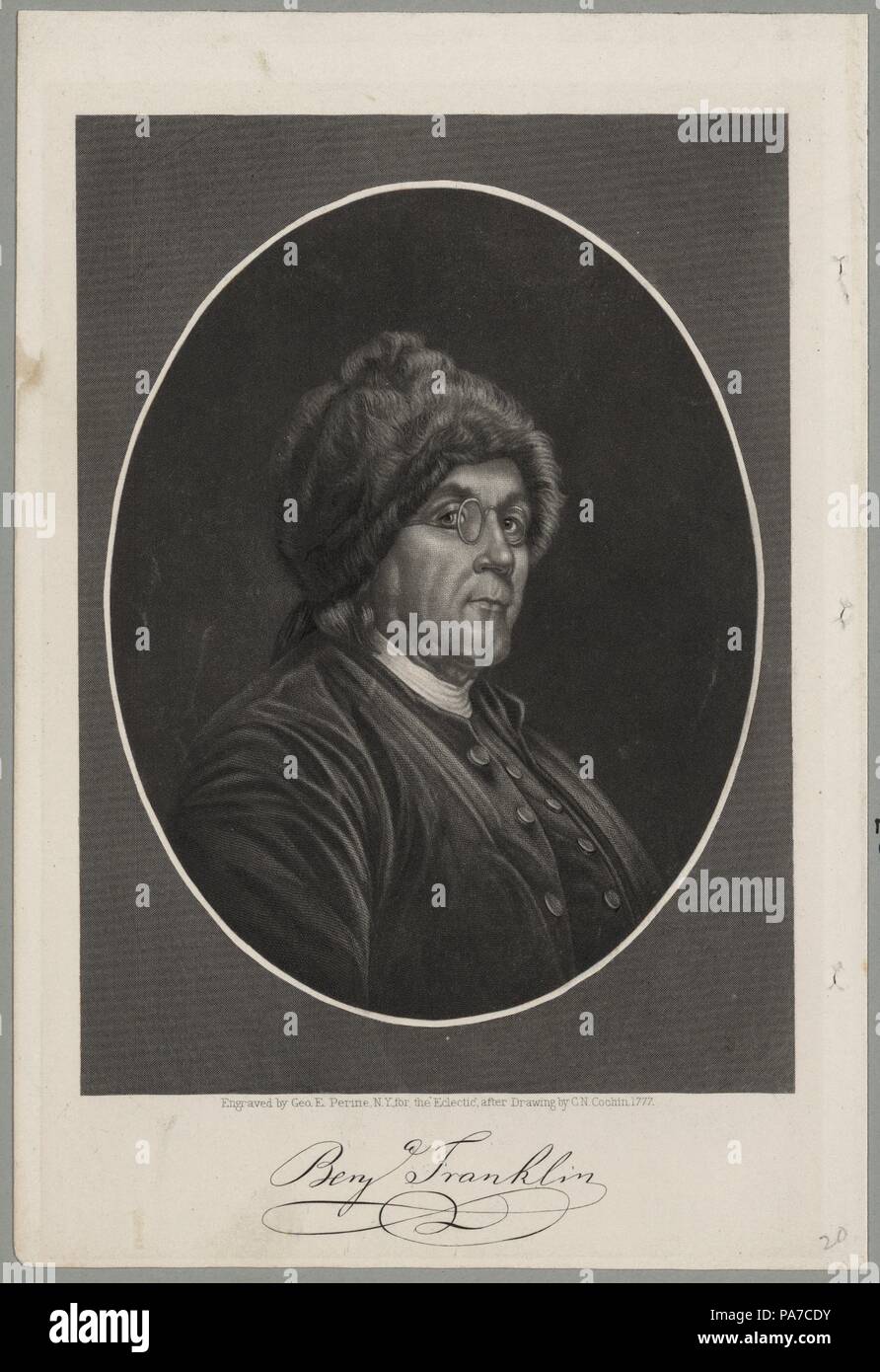 Portrait of Benjamin Franklin. Museum: PRIVATE COLLECTION Stock Photo ...