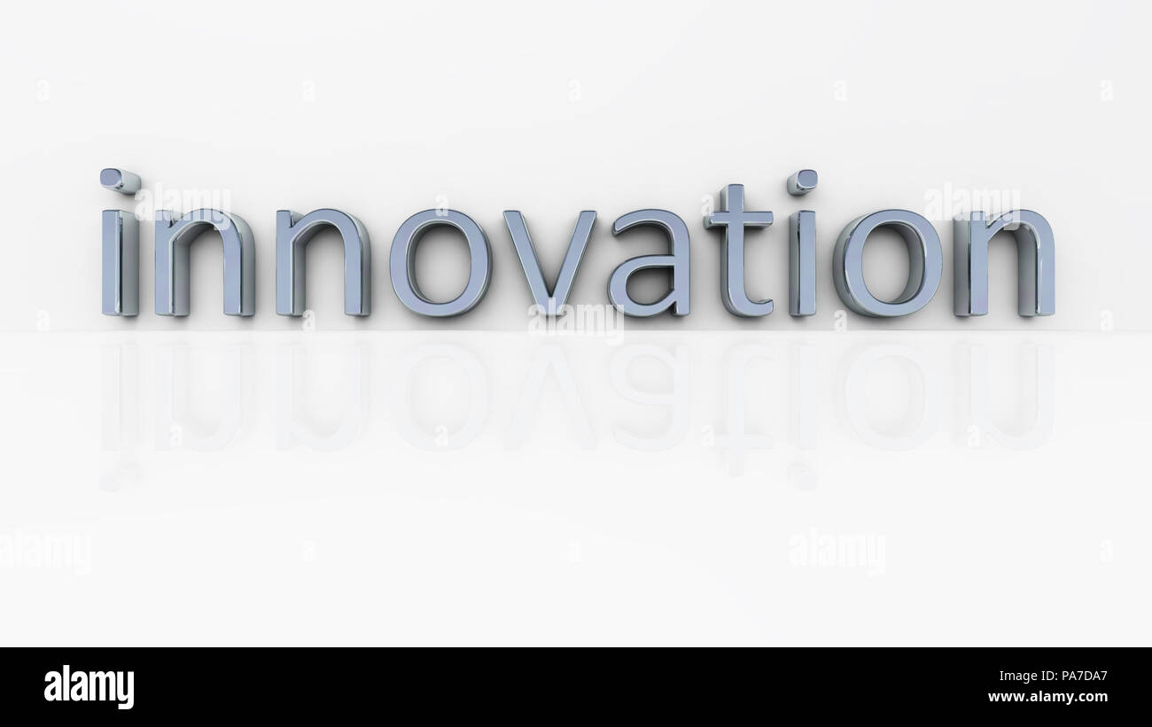 An illustration of the chrome word innovation Stock Photo - Alamy