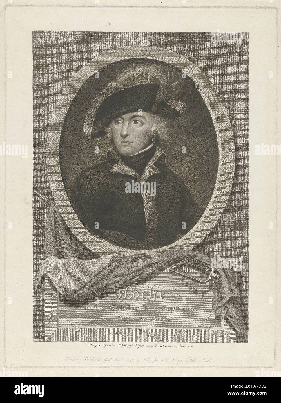 Louis-Lazare Hoche (1768-1797). Museum: PRIVATE COLLECTION Stock Photo ...
