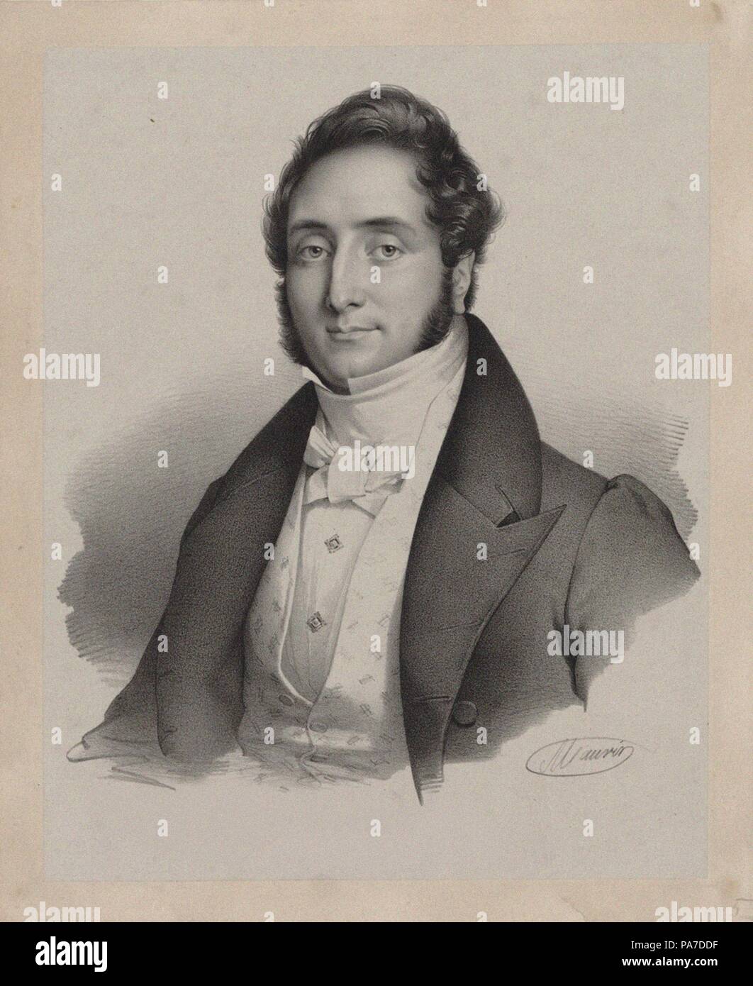 Portrait of the composer Jacques François Gallay (1795-1864). Museum ...