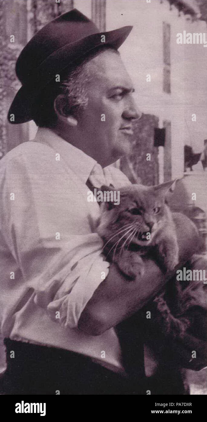 81 Federico Fellini and cat Stock Photo - Alamy
