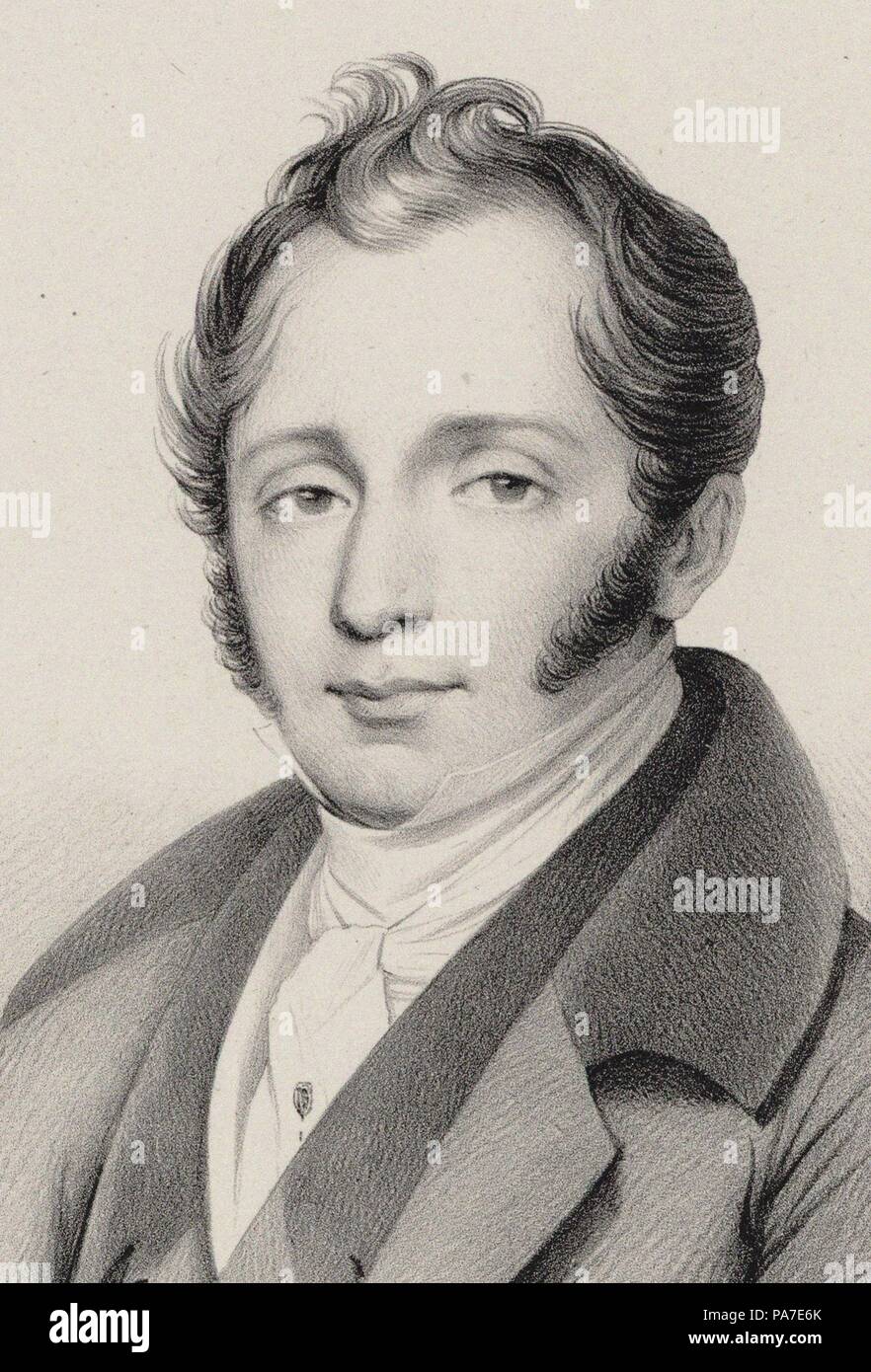 Portrait of the composer Michele Enrico Carafa (1787-1872). Museum ...