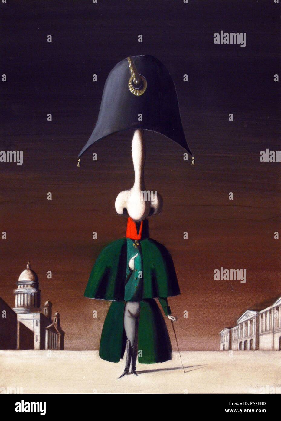 Illustration for the short story The Nose by N. Gogol. Museum: State ...