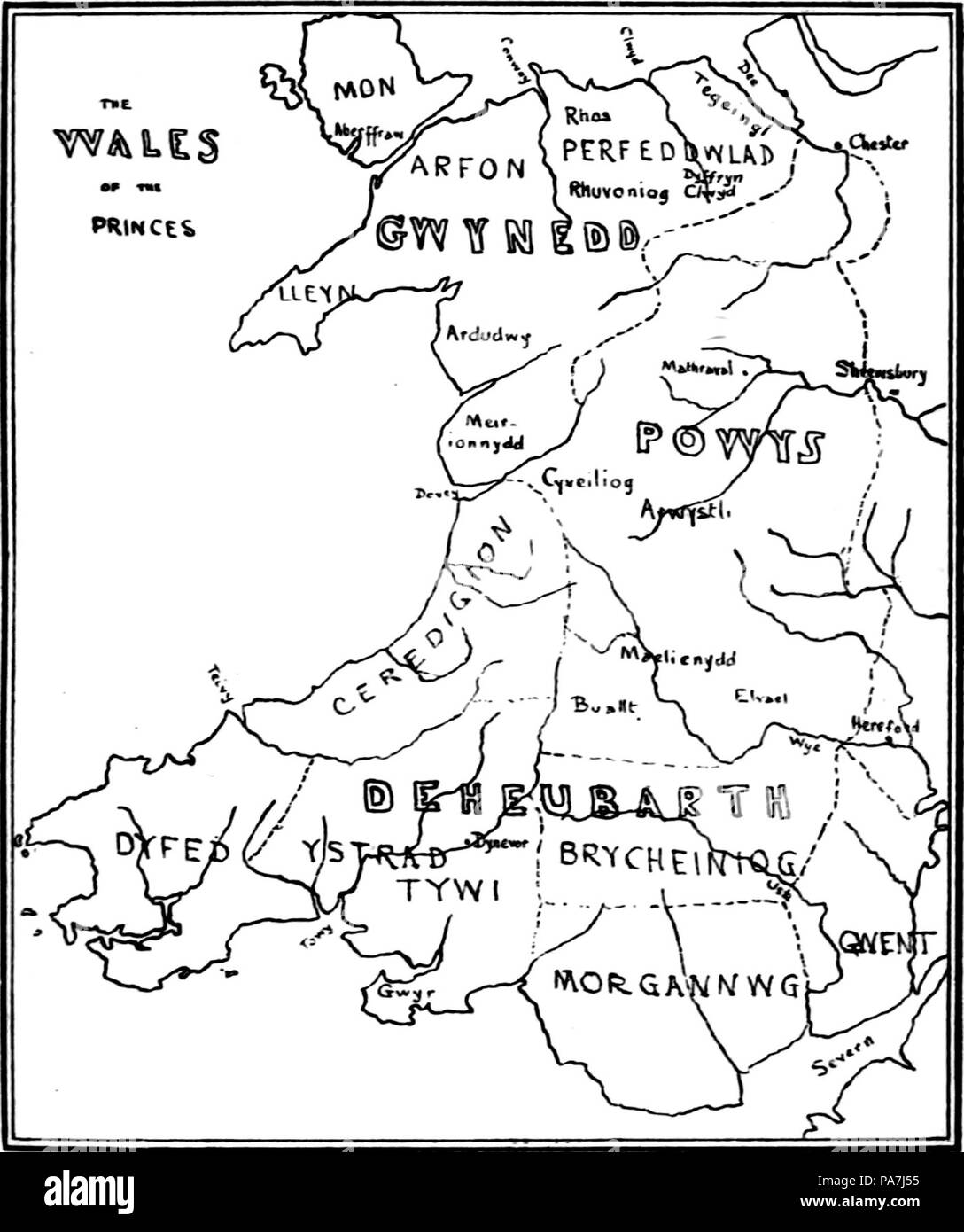 Wales map Black and White Stock Photos & Images - Alamy