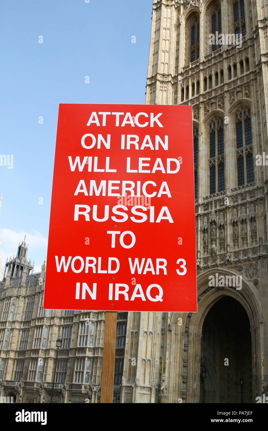 Iraq war protest poster in hi-res stock photography and images - Alamy