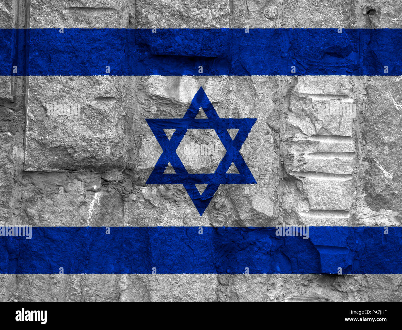 Flag of Israel on background stone texture closeup Stock Photo - Alamy
