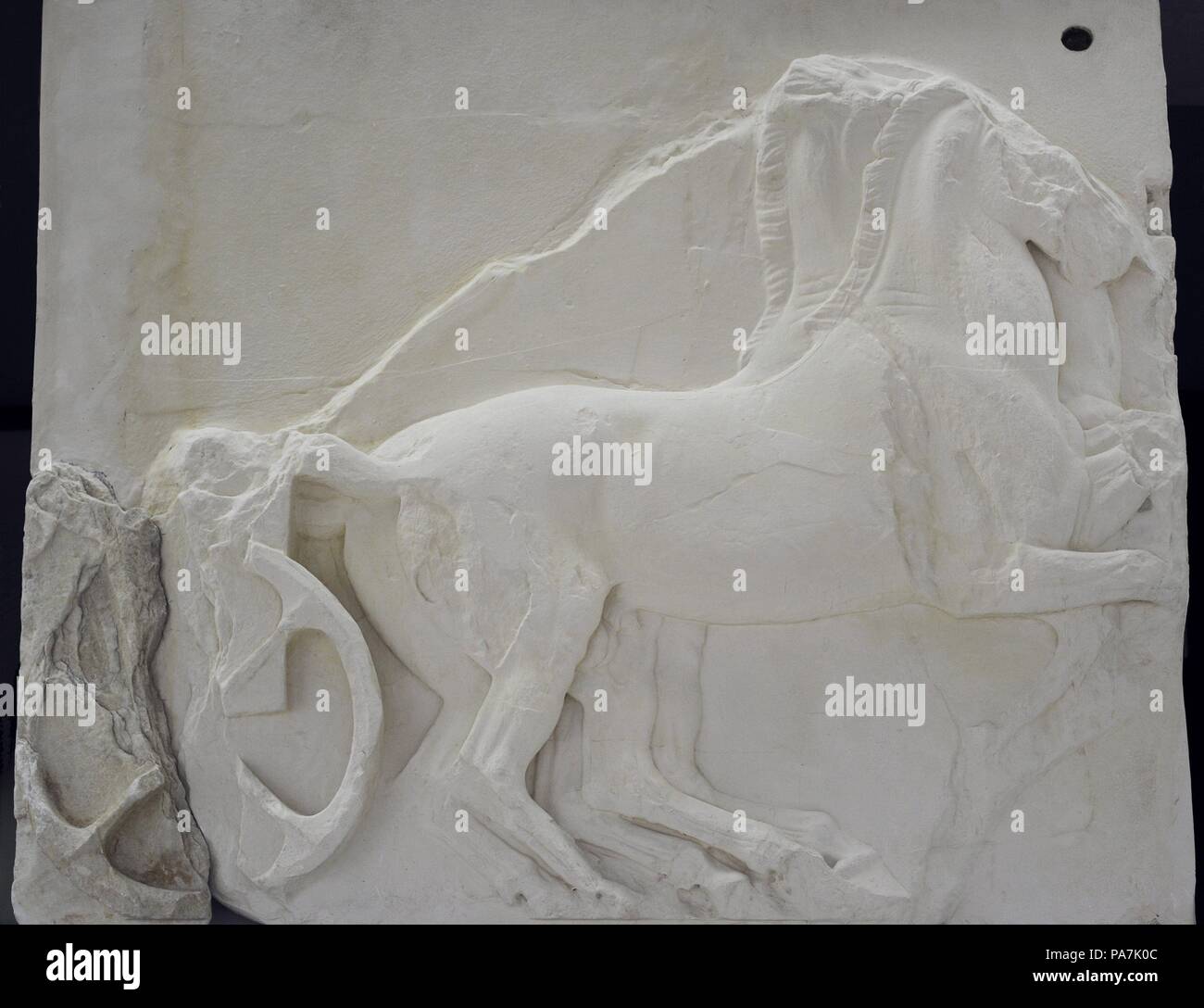 South frieze of Parthenon, Acropolis of Athens. Block S XXIX, figures 74-75. Chariot. 5th ...