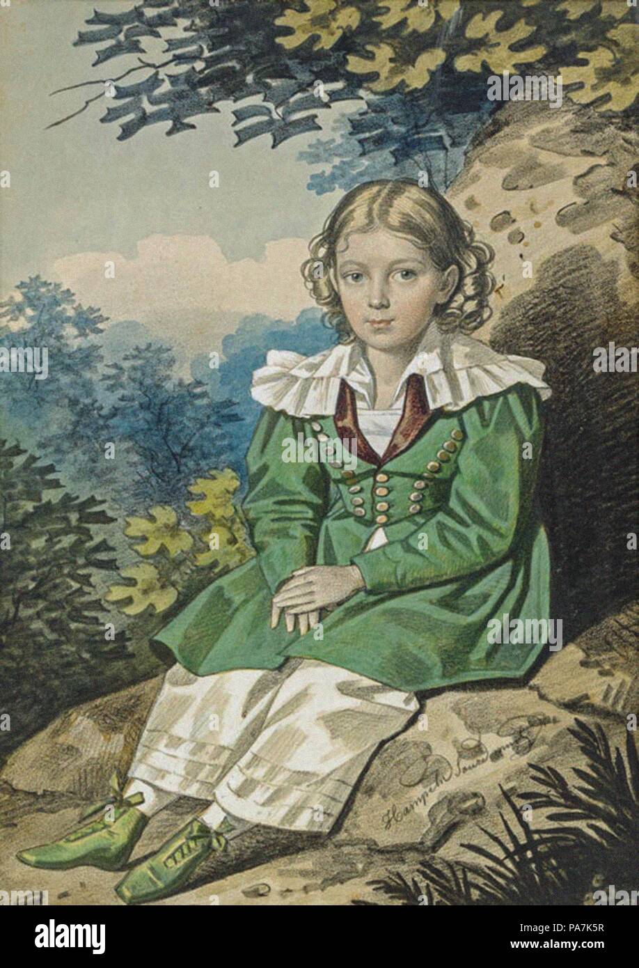 Portrait of the Sergey Petrovich Ushakov (1828-1894) as child. Museum ...