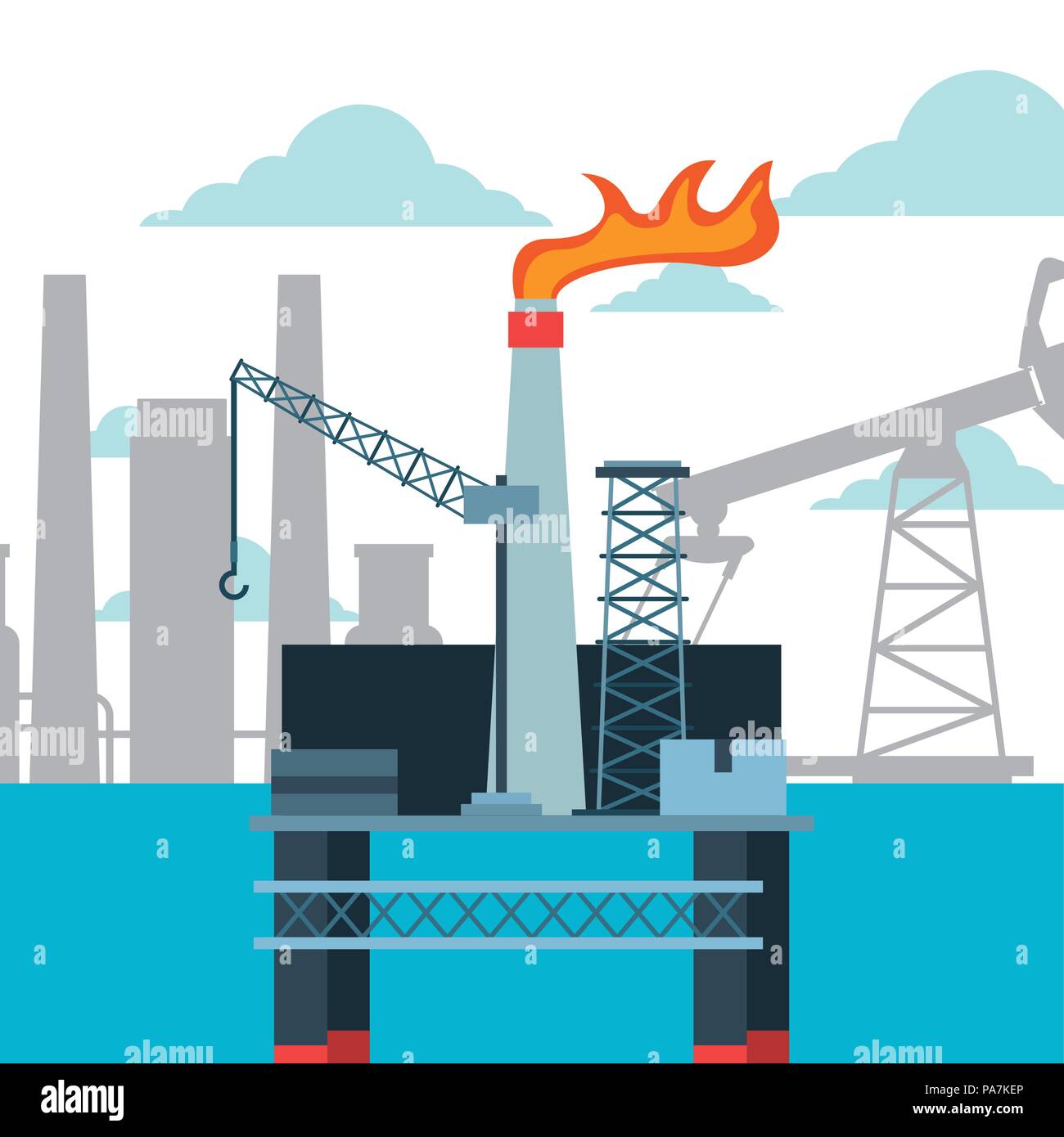 Oil Refinery Clipart