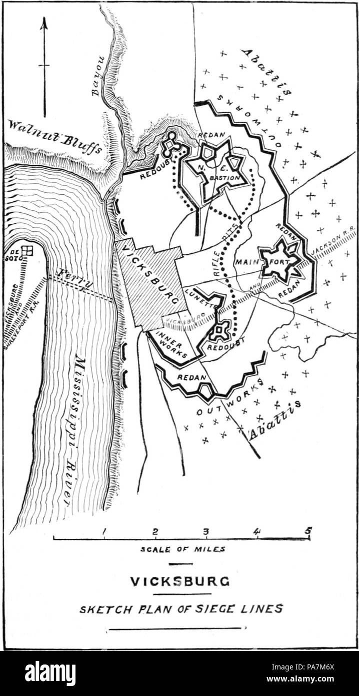 377 Decisive Battles Since Waterloo-Vicksburg Sketch plan of the siege ...