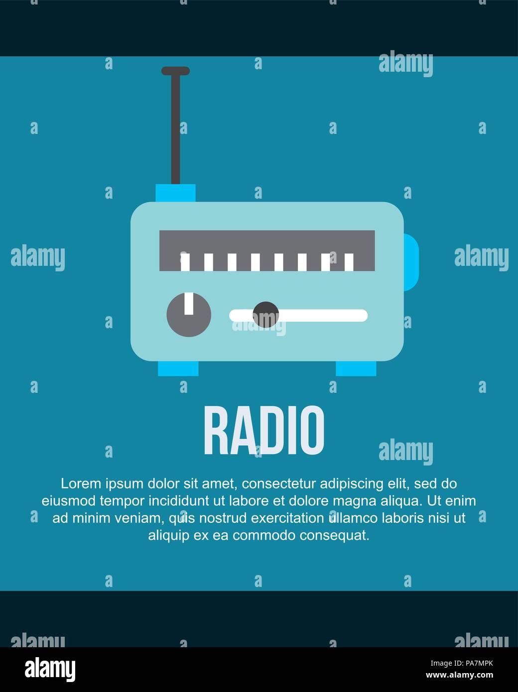 news communication radio information sign vector illustration Stock ...