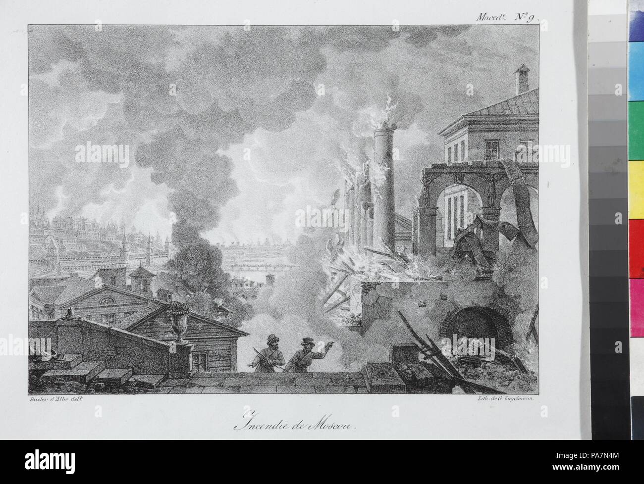 Fire of Moscow on September 1812 (The French in Moscow). Museum: State ...
