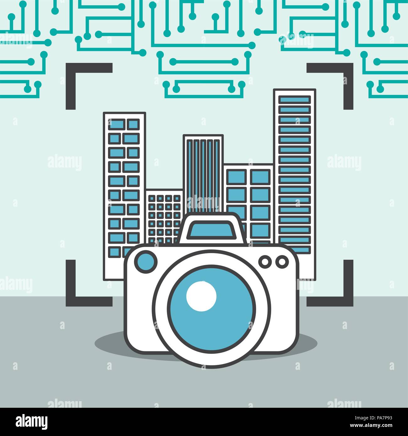 Drone on city background Stock Vector Images - Alamy