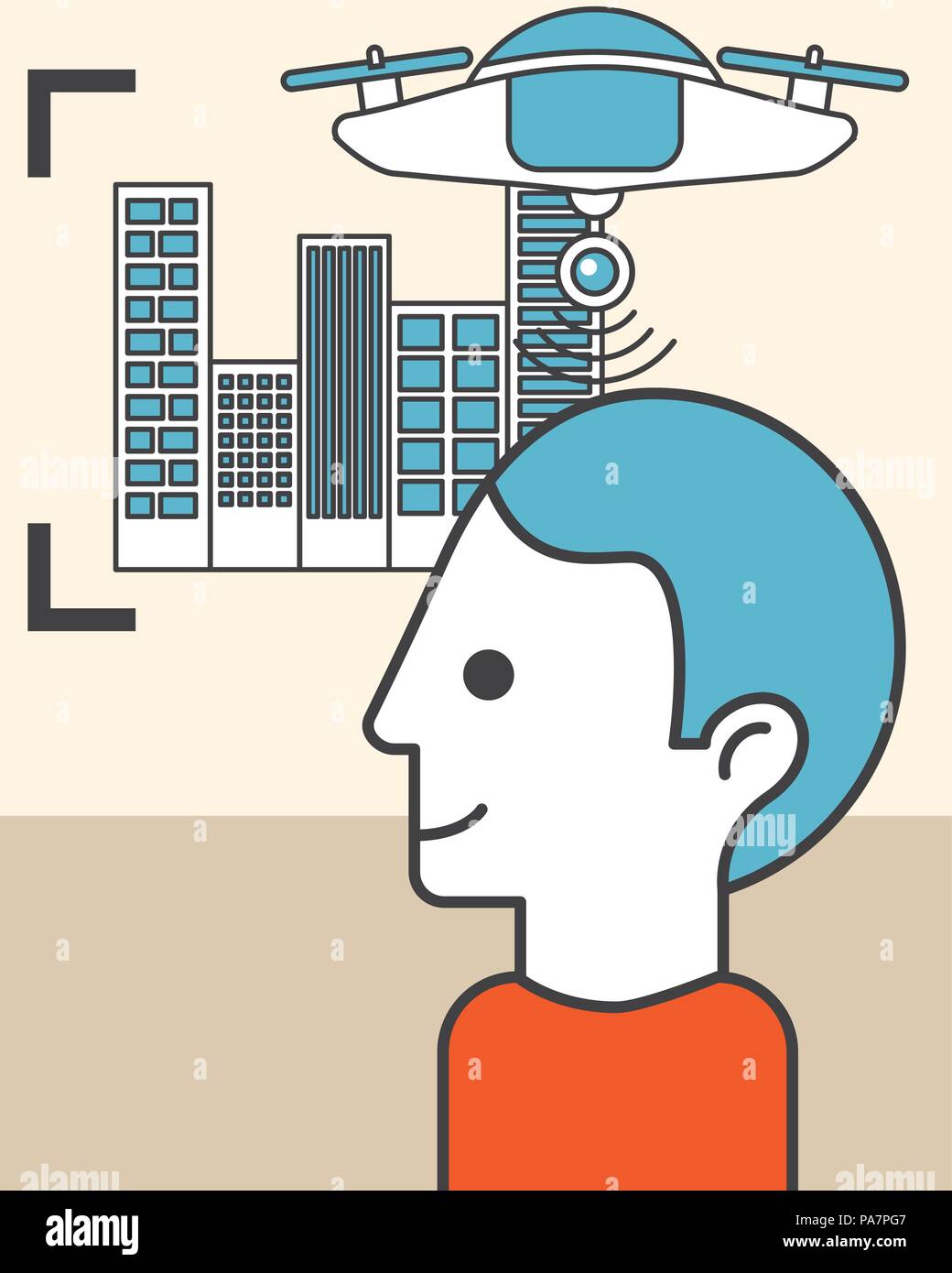 Drone focus Stock Vector Images - Alamy