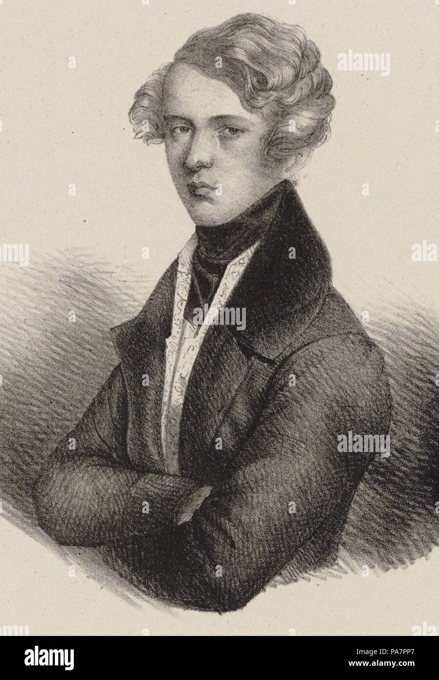 Portrait of the composer Theodor Döhler (1814-1856). Museum: PRIVATE ...