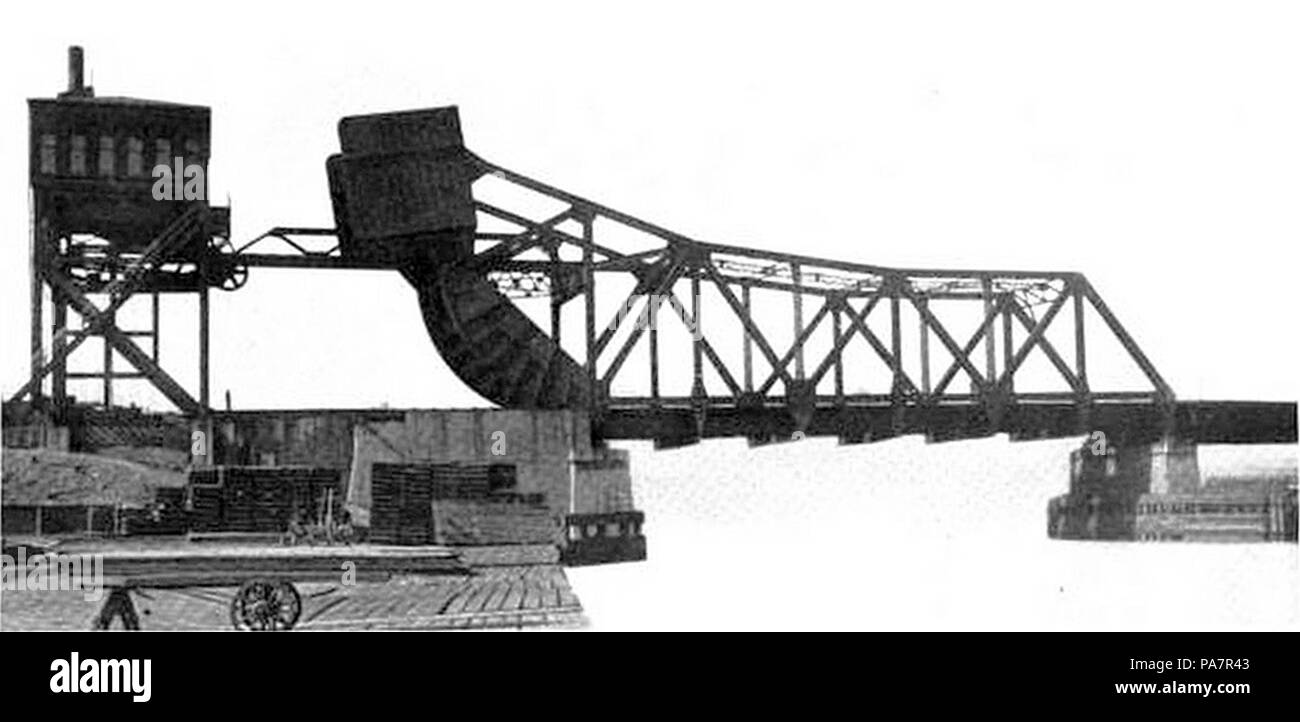 Scherzer rolling lift bridge Black and White Stock Photos & Images - Alamy