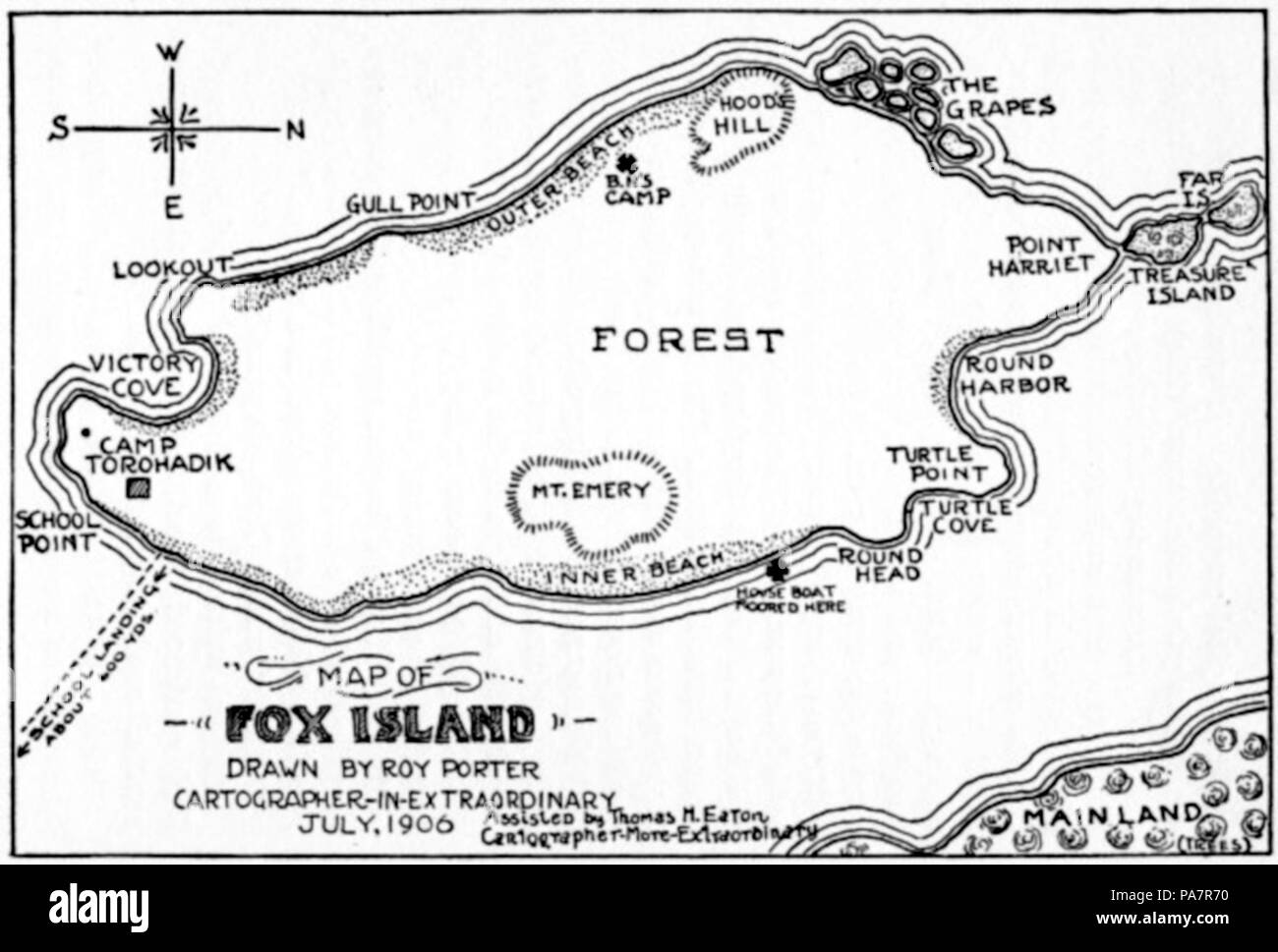 Water island map hi-res stock photography and images - Alamy