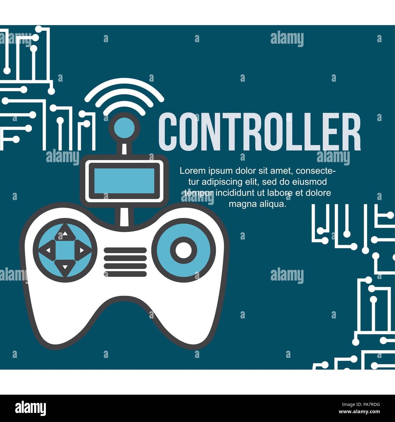 drone technology futuristic controller game signal screen vector ...