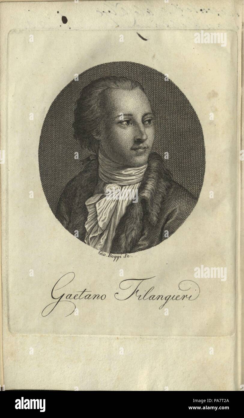 Portrait of Gaetano Filangieri (1752-1788). Museum: PRIVATE COLLECTION ...