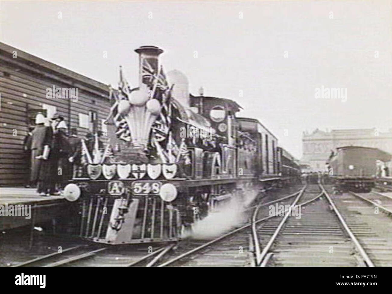 11 AA 548 decorated royal train Stock Photo - Alamy