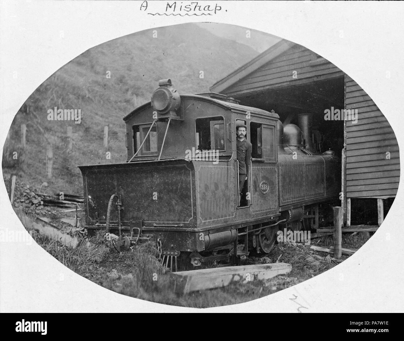 15 Albert Percy Godber standing in the cab of Wd class steam locomotive ...