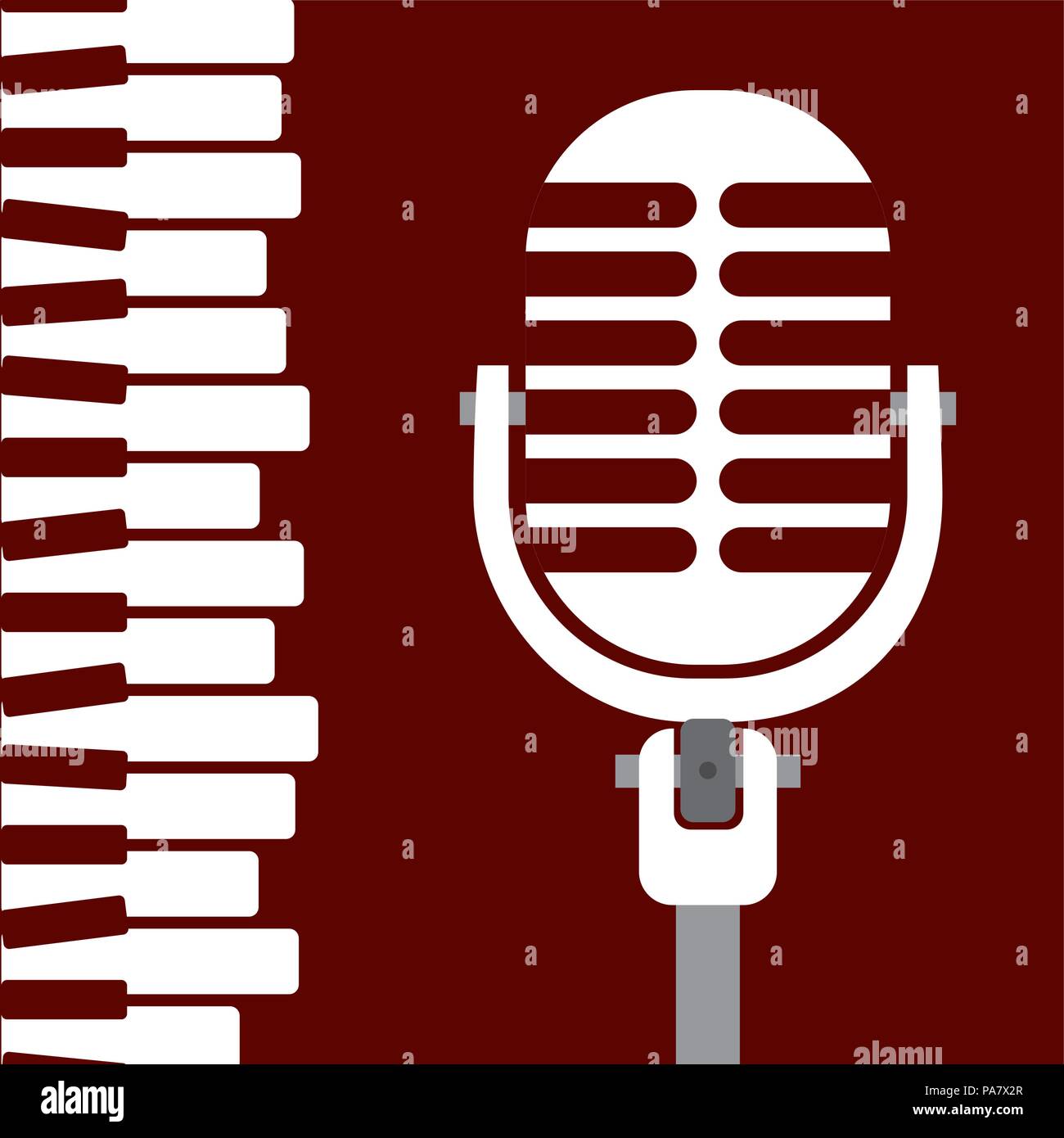 jazz festival piano song microphone music vector illustration Stock ...