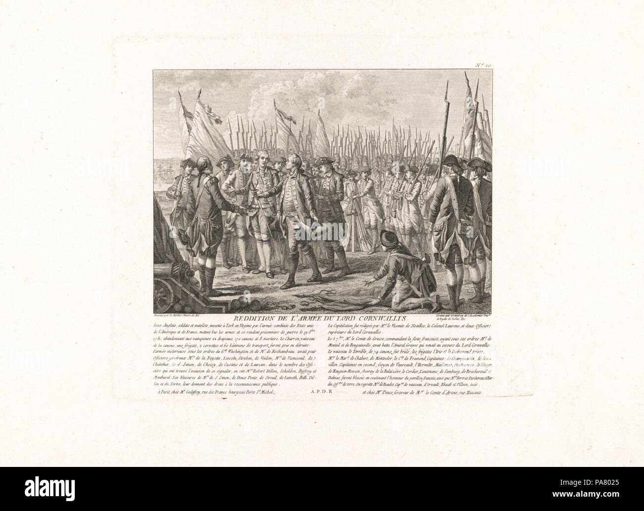 The surrender of the British Army at Yorktown, October 19, 1781. Museum ...