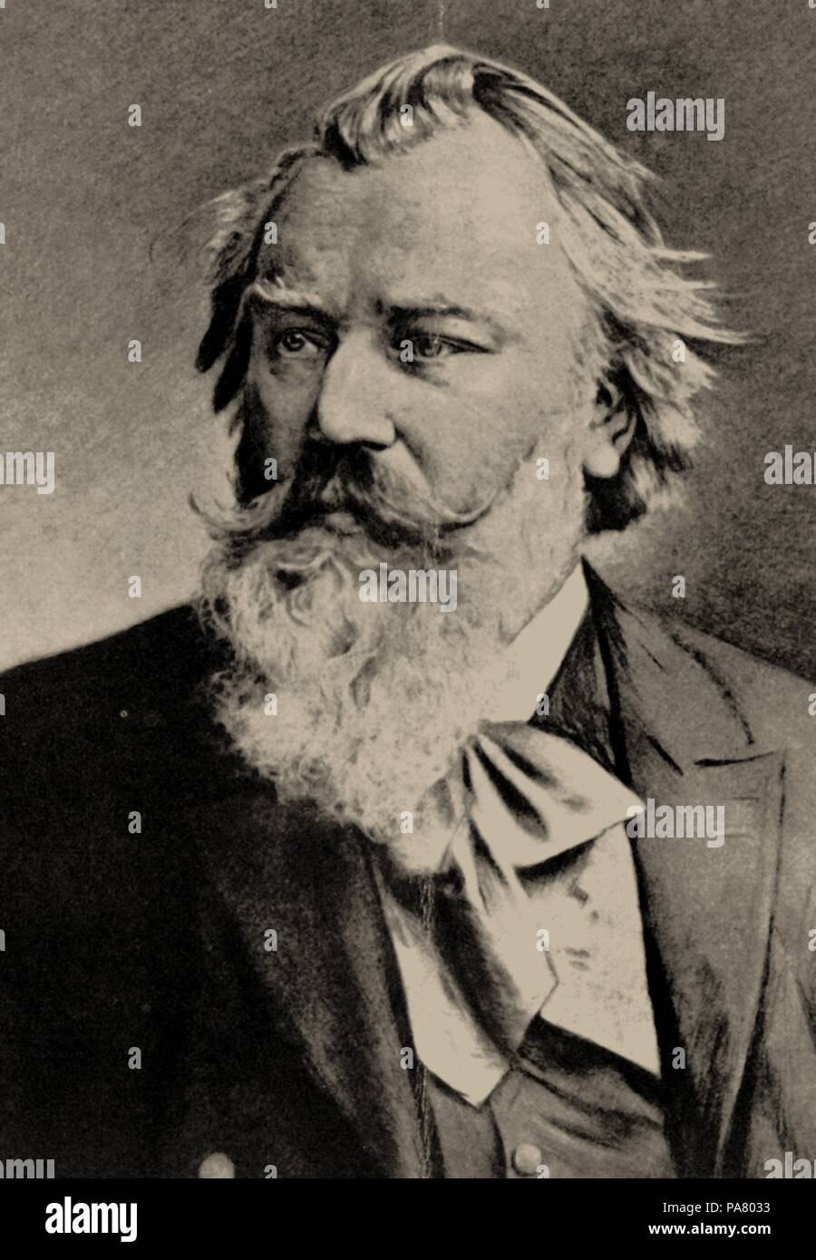 Portrait of the composer Johannes Brahms (1833-1897). Museum: PRIVATE ...