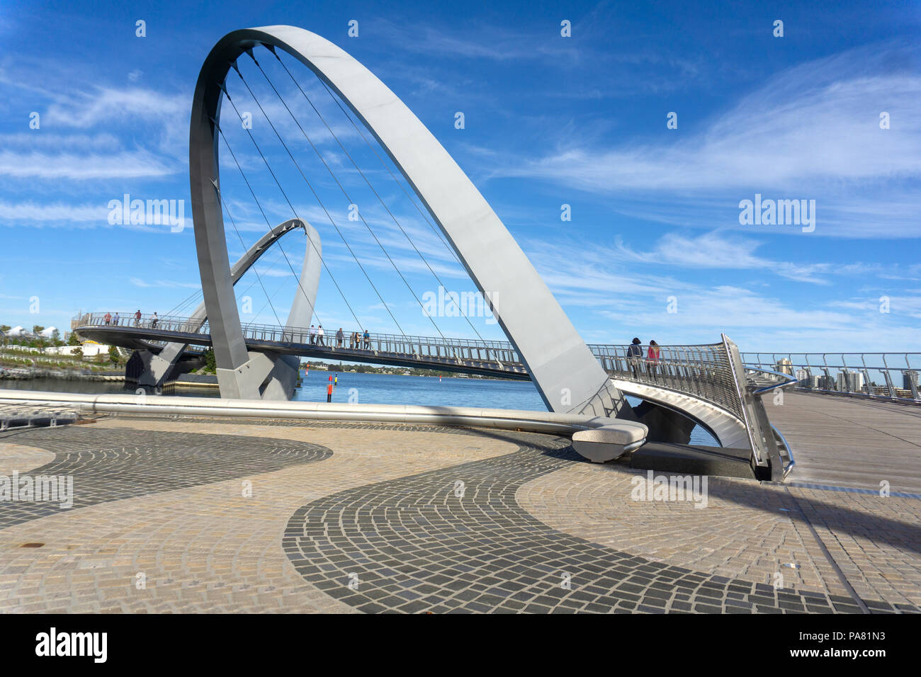 PERTH AUSTRALIA - MAY 30 2018; Modern architectural form of Elizabeth ...