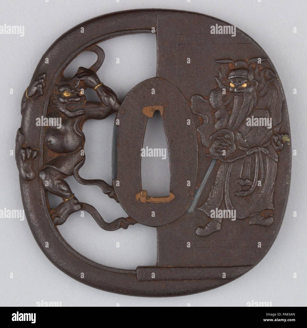 Sword Guard (Tsuba). Culture: Japanese. Dimensions: H. 2 7/8 in. (7.3 ...