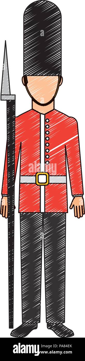 English royal guard man cartoon hi-res stock photography and images - Alamy