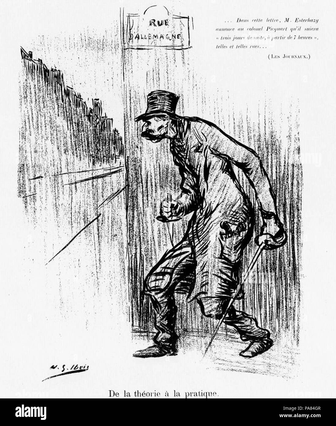 60 De la théorie à la pratique - Ibels - Le Sifflet - 1898 Stock Photo ...