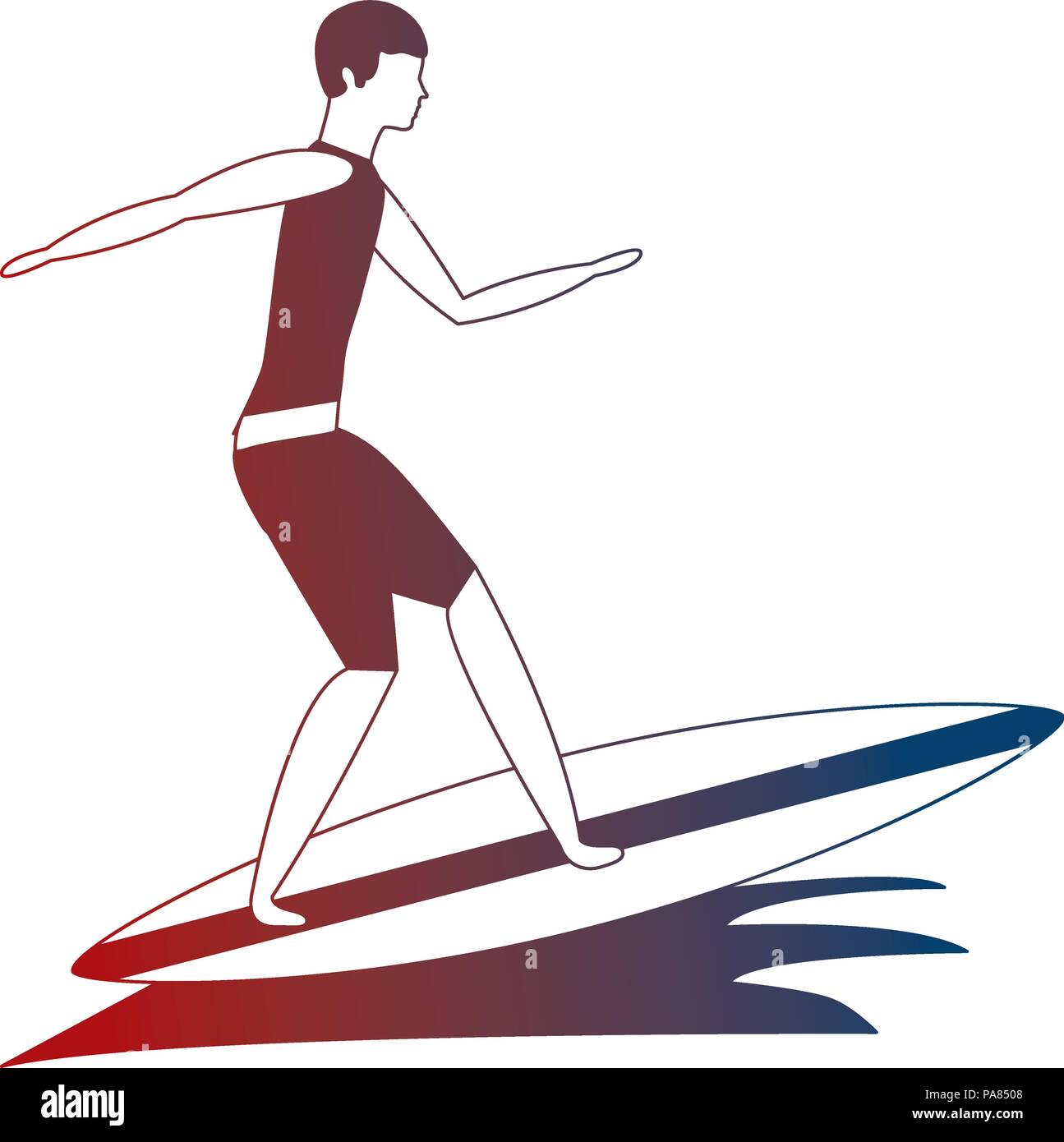 Surf surfing surfer board wave splash wave spray Stock Vector Images ...