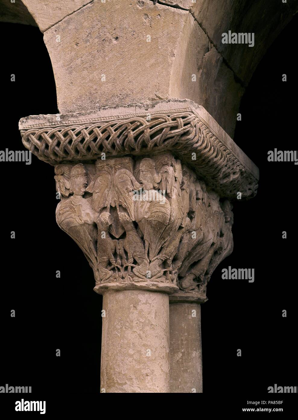 CAPITEL DEL CLAUSTRO DEL MONASTERIO DE SANTO DOMINGO DE SILOS - SIGLO ...