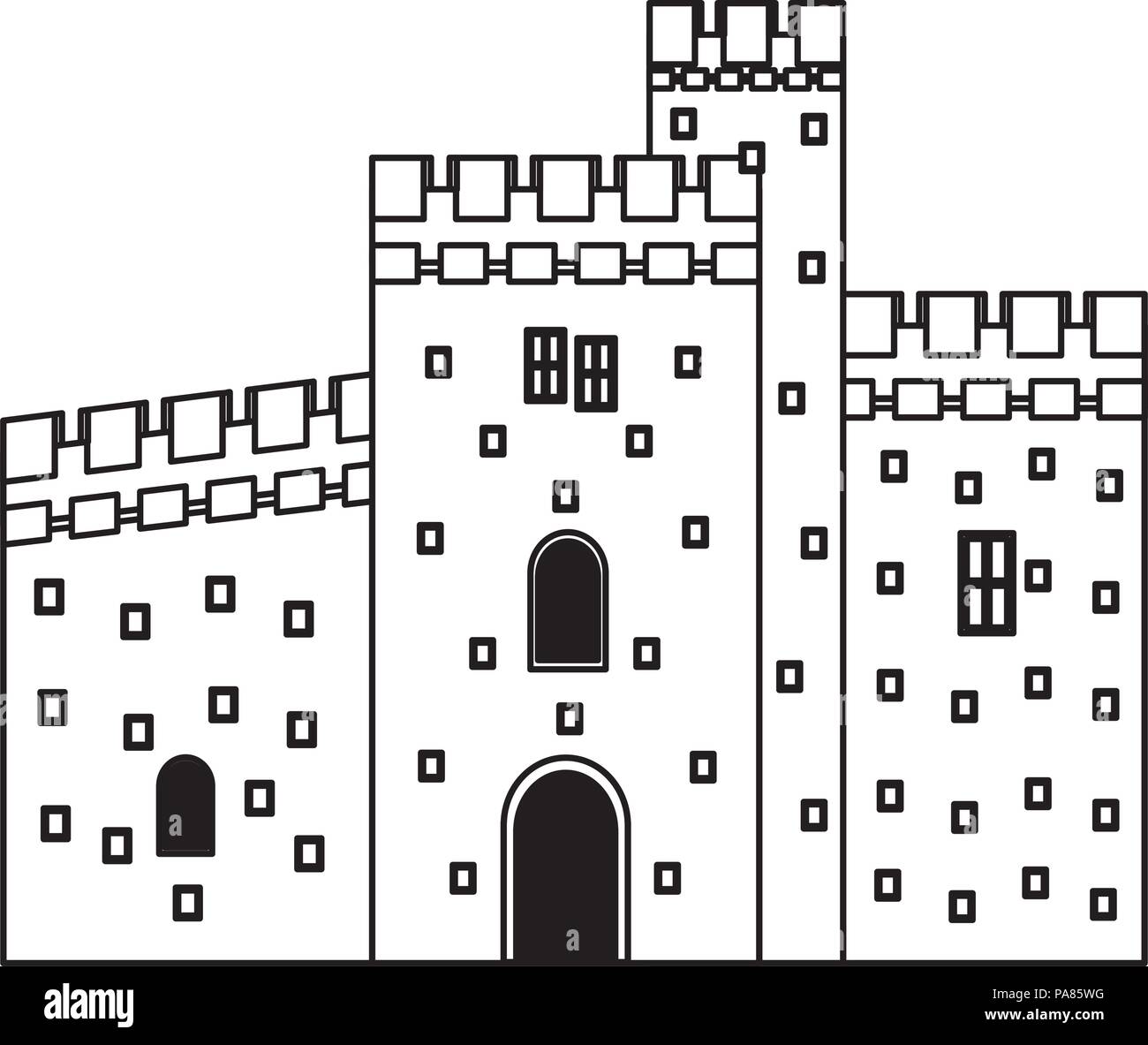 Fortified Castle Stock Vector Images - Alamy