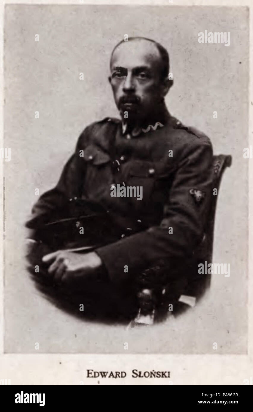 72 Edward Słoński, portrait in military uniform Stock Photo - Alamy