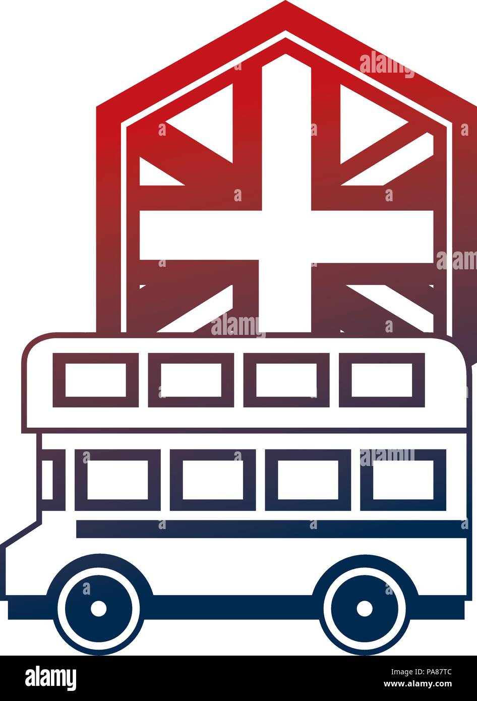Double decker deck bus Stock Vector Images - Alamy