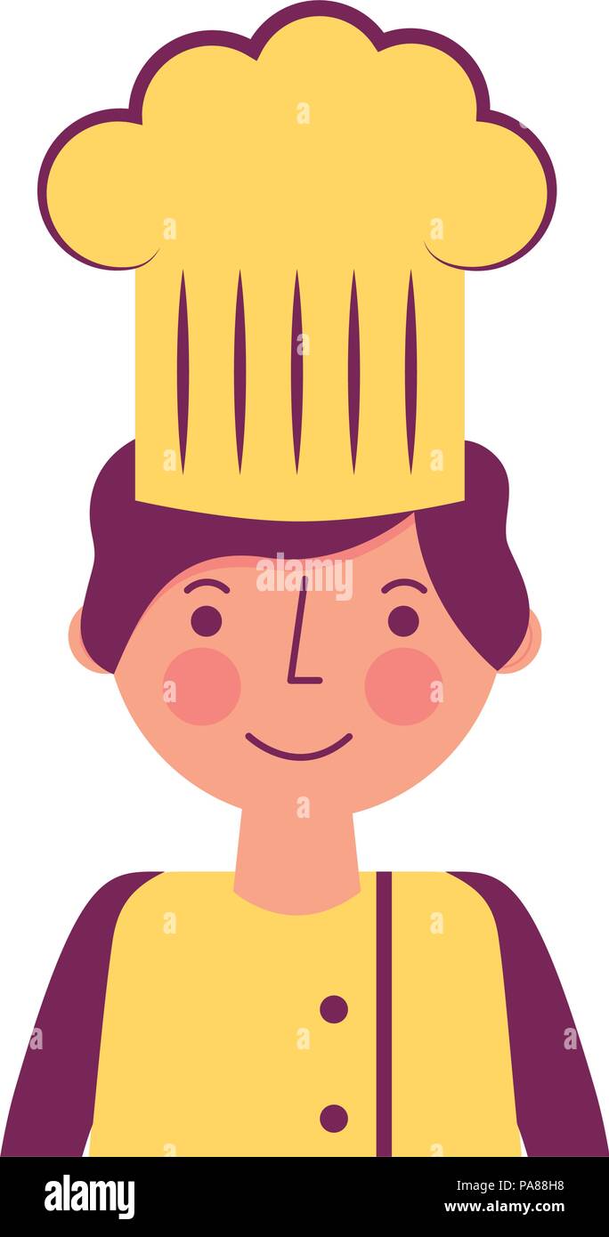 chef man professional worker portrait vector illustration Stock Vector ...