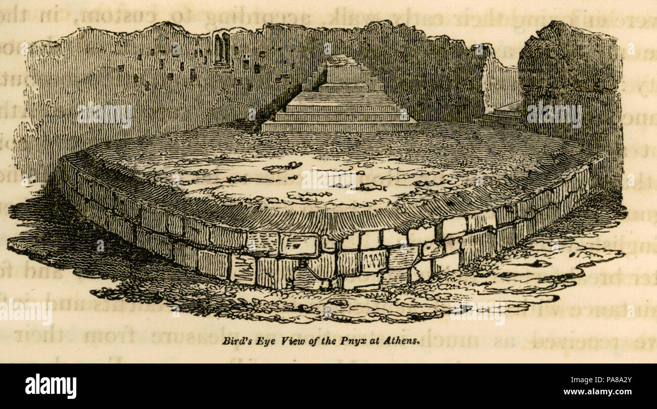38 Bird's Eye View of the Pnyx at Athens - Hughes Thomas Smart - 1820 ...