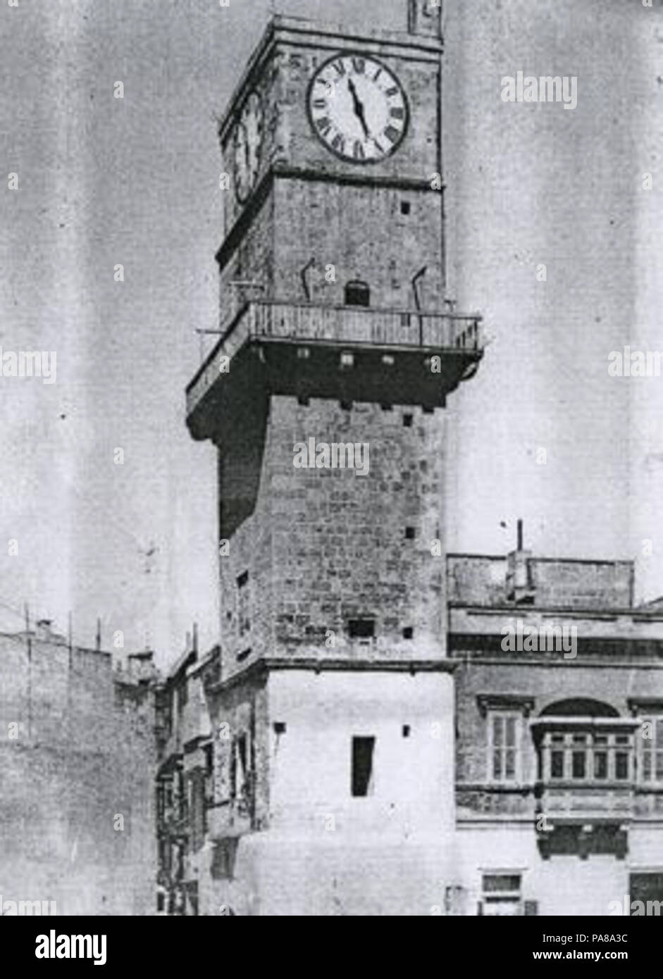 38 Birgu Clock Tower Stock Photo - Alamy