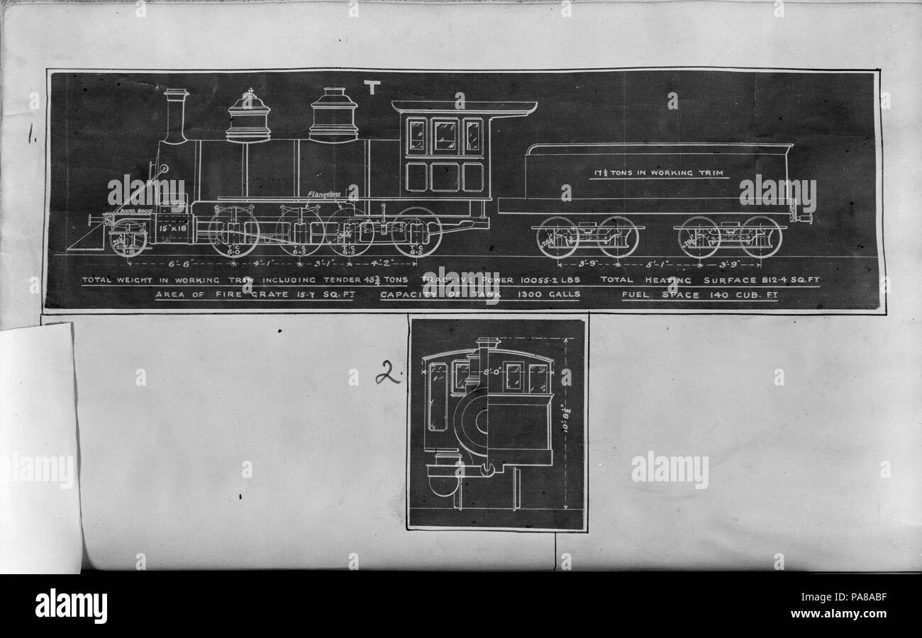 39 Blueprint specifications for T Class steam locomotives (2-8-0 type ...