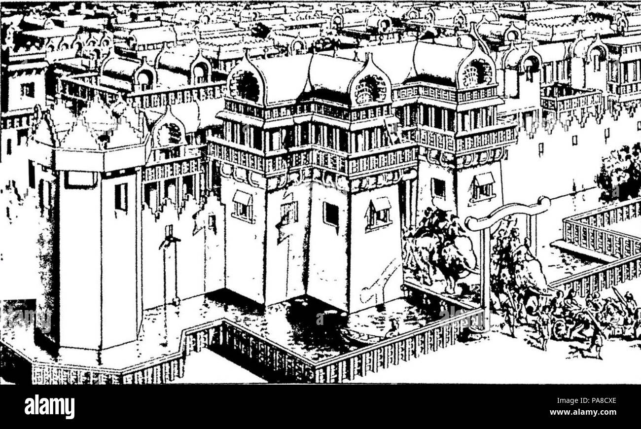55 Conjectural reconstruction of the main gate of Kusinagara circa 500 ...