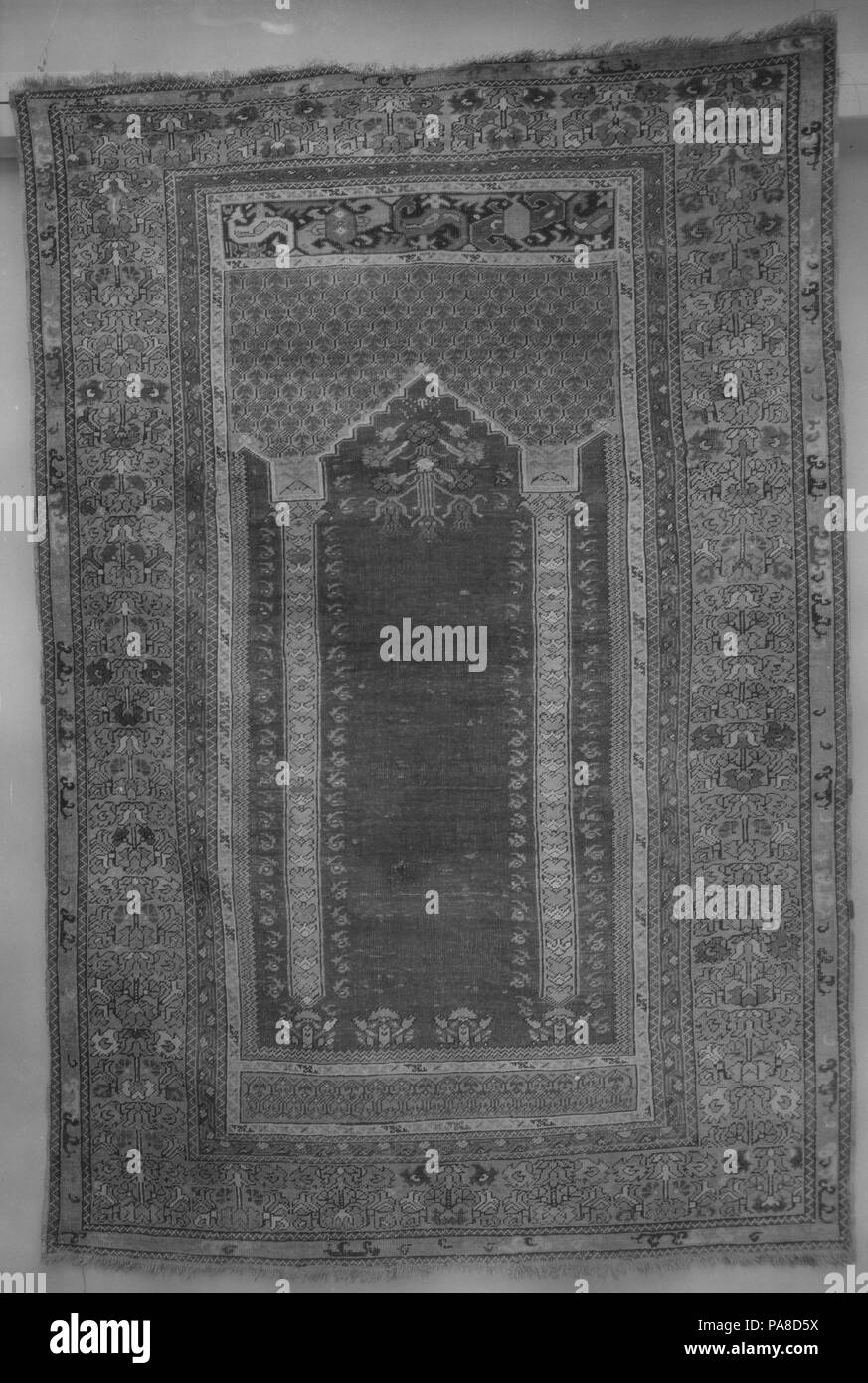 Red-Ground Prayer Rug. Dimensions: H. 75 in. (190.5 cm) W. 51 in. (129. ...