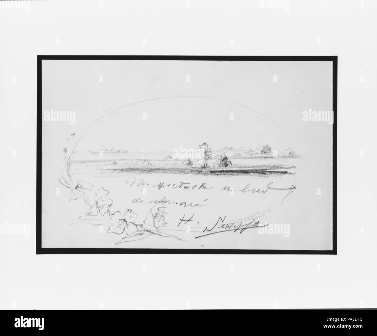 Landscape Vignette (from Sketchbook). Artist: Possibly Mary Newbold Sargent (1826-1906 ...