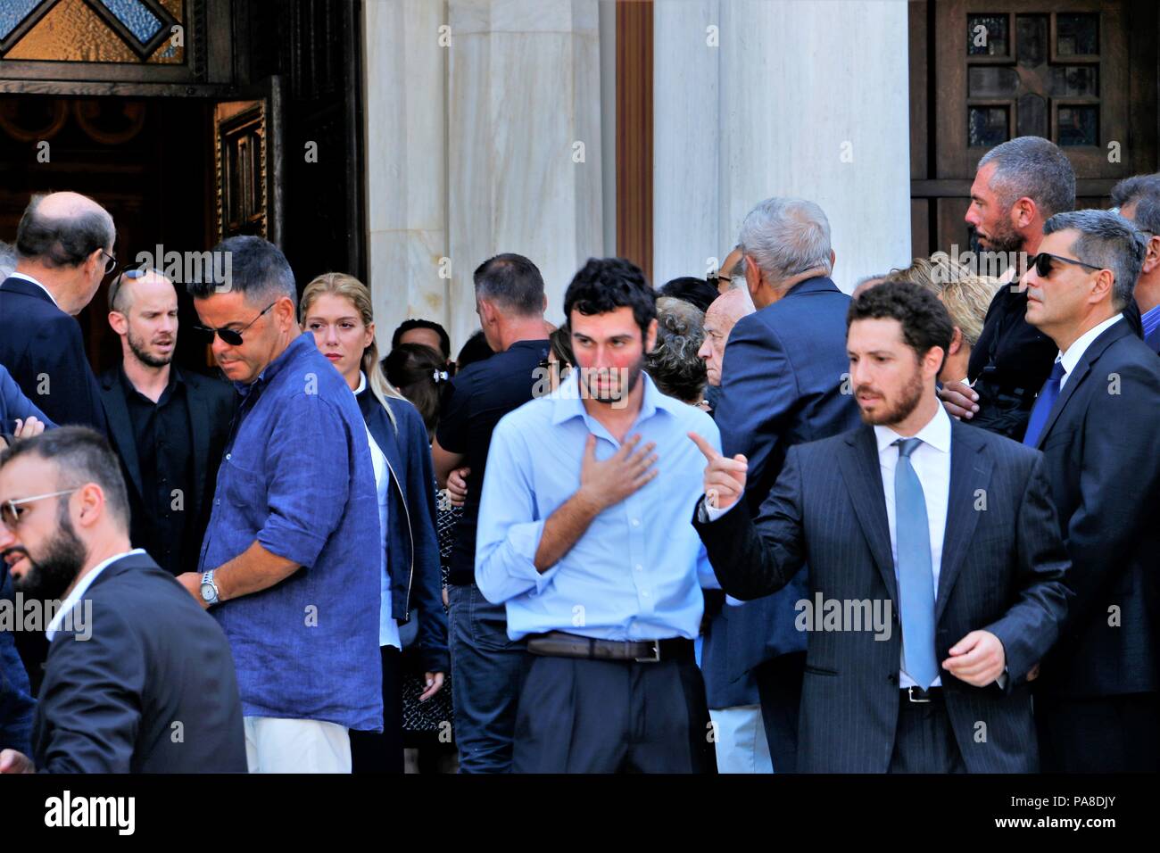 Athens, Greece. 20th July, 2018. Funeral of Sokratis S. Kokkalis son of ...