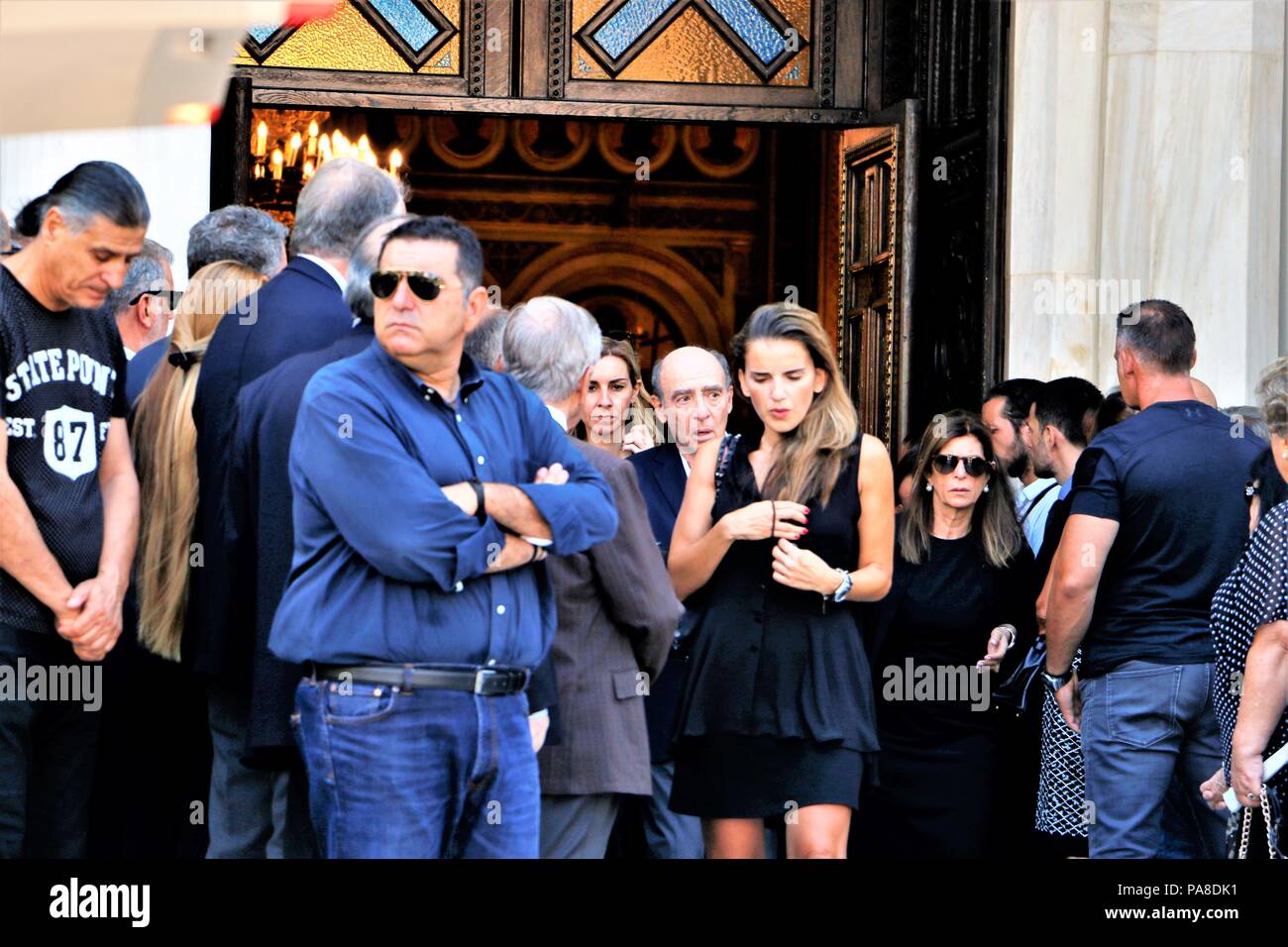 Athens, Greece. 20th July, 2018. Funeral of Sokratis S. Kokkalis son of ...