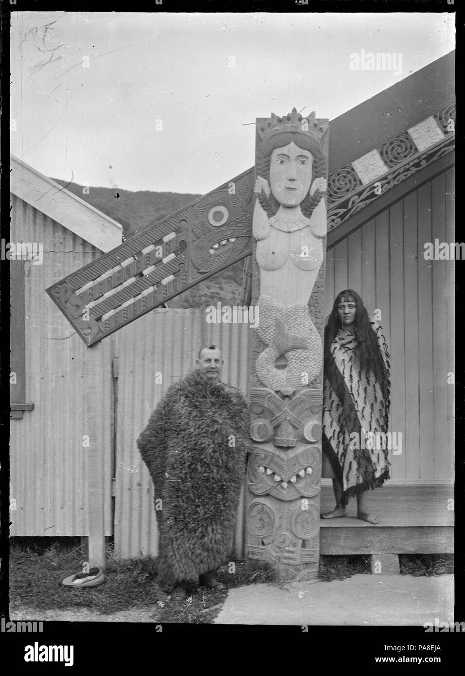 78 Exterior view of Wairaka Meeting House, Whakatane, showing the ...