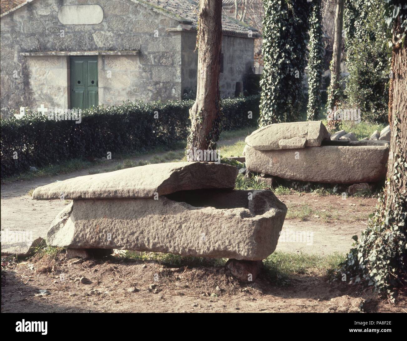 EXCAVACIONES DE IRIA FLAVIA - SARCOFAGOS. Location: EXTERIOR, PADRÓN ...