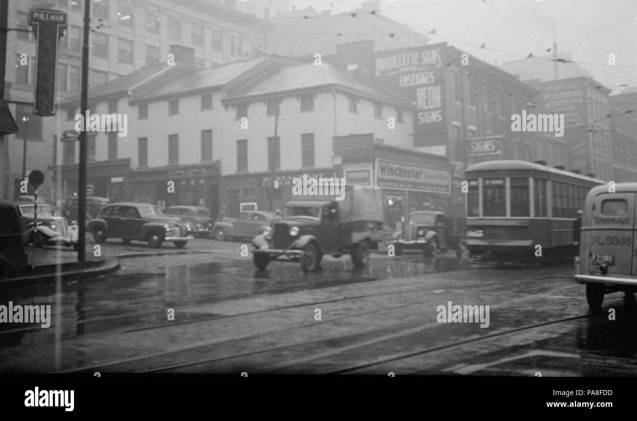 Street scene urban feature Black and White Stock Photos & Images - Alamy