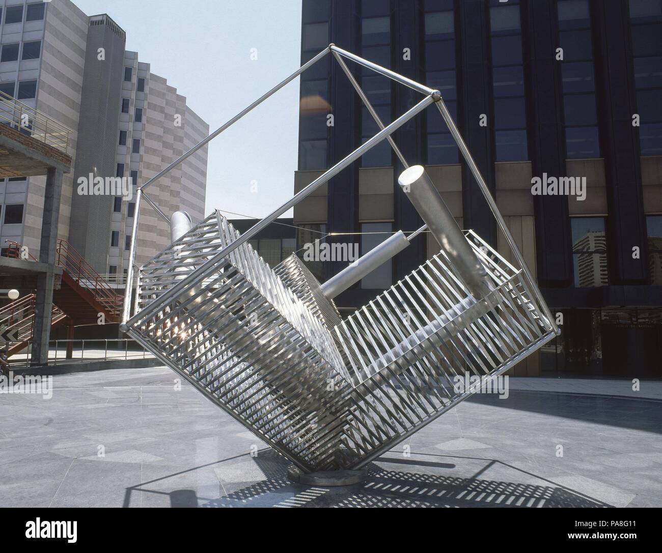 AZCA ESCULTURA. Location: AZCA, MADRID, SPAIN Stock Photo - Alamy